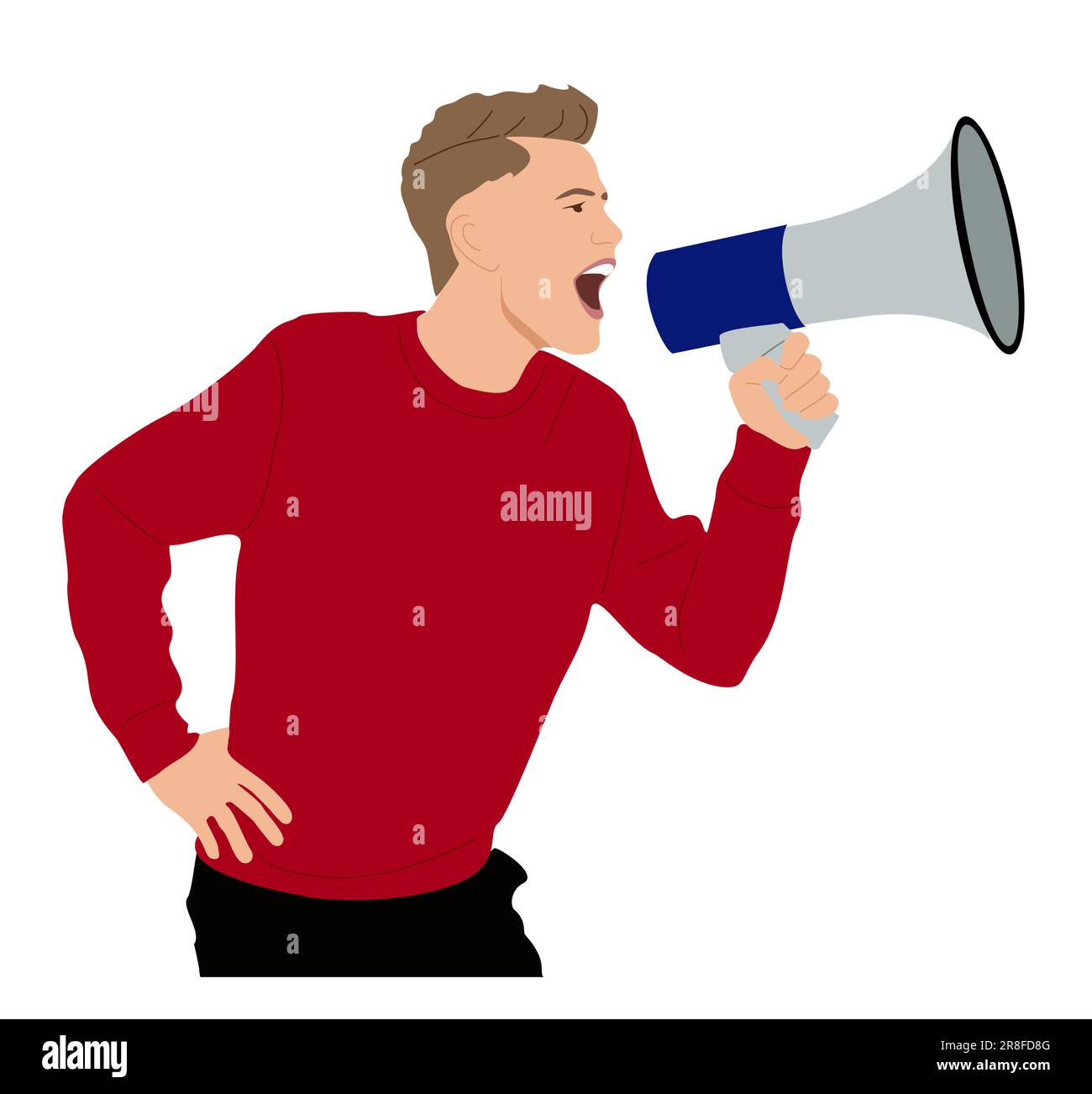 Businessman influencer marketing Stock Vector Images - Alamy