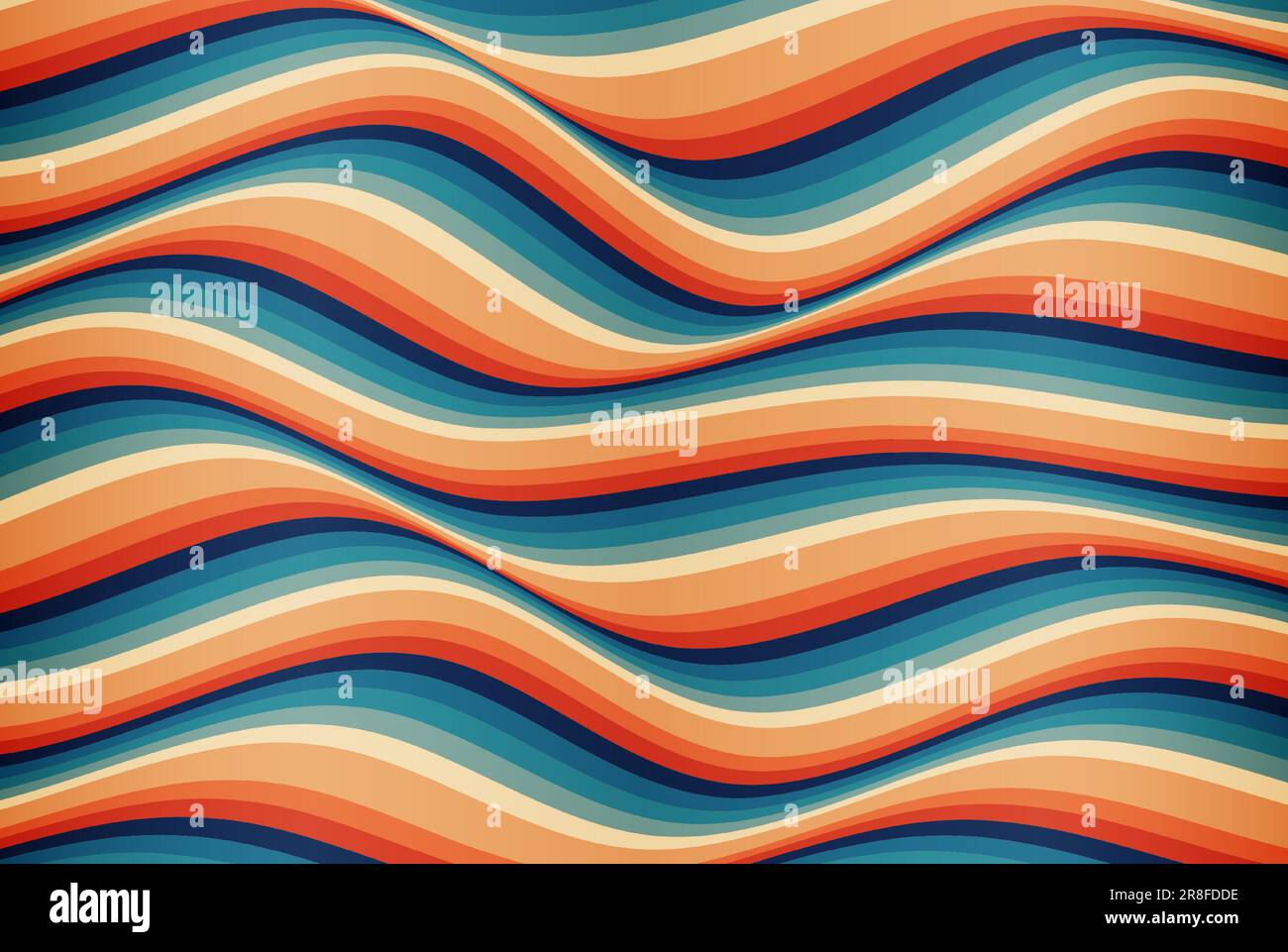 Retro wavy abstract background.Colorful design of wavy shapes Stock ...