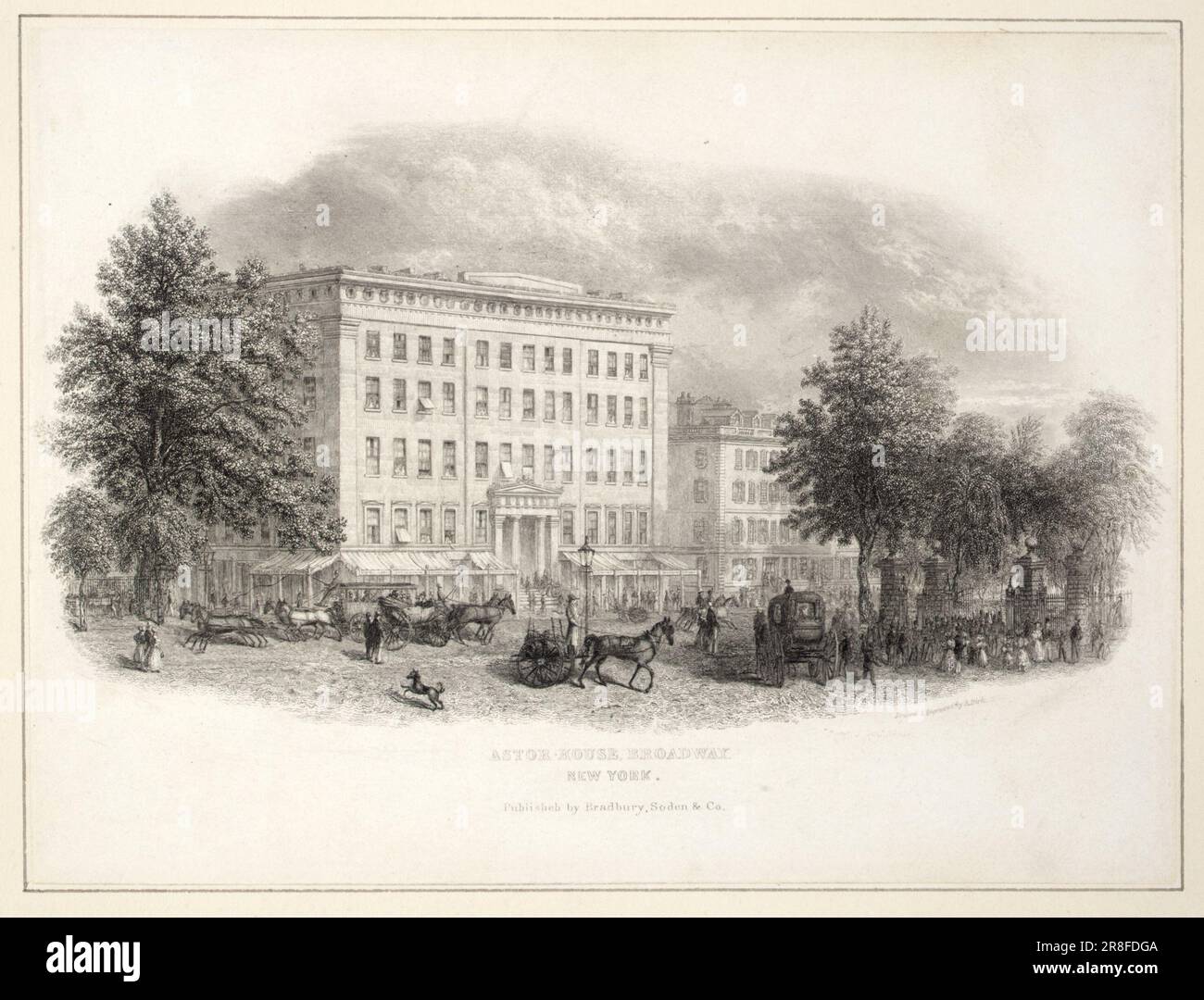 Astor-House, Broadway, New York, American [] by A. Dirk Stock Photo - Alamy