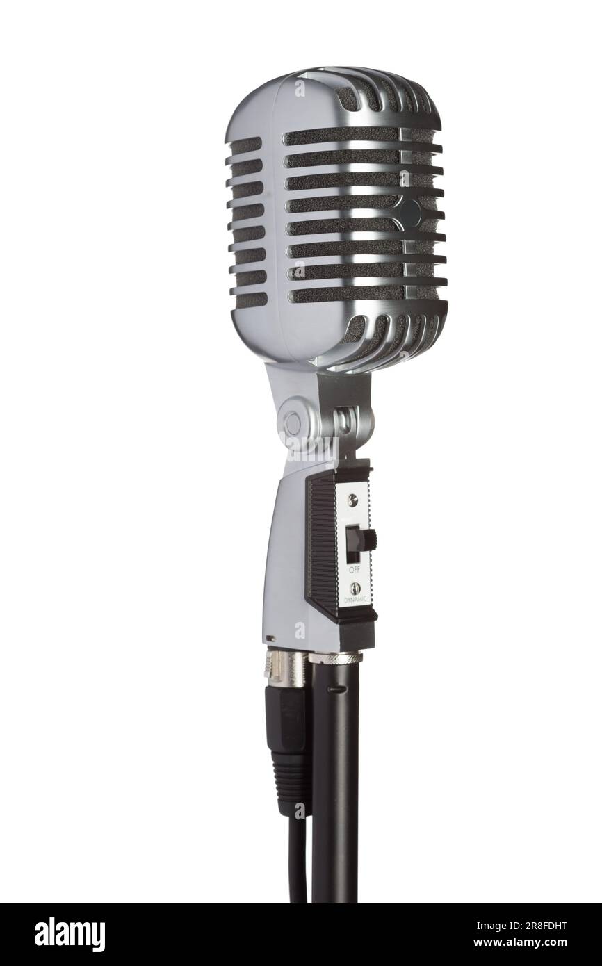 professional microphone isolated on white Stock Photo - Alamy
