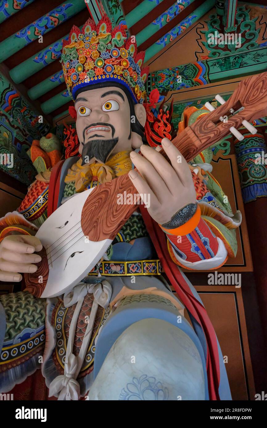 Busan, South Korea - May 30, 2023: Statue at Beomeosa Temple, it is a ...