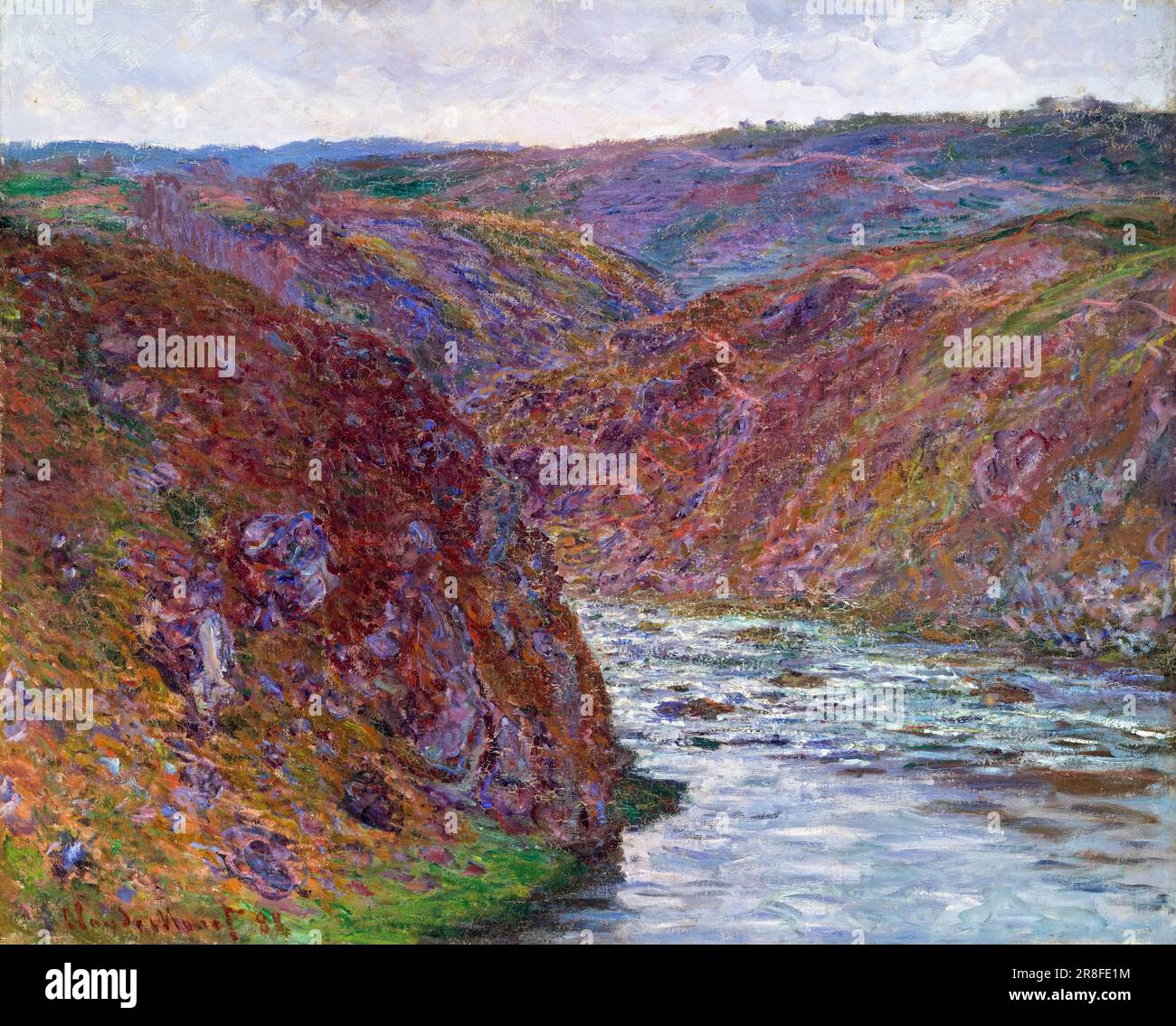 Claude Monet, Valley of the Creuse (Gray Day), landscape painting in ...