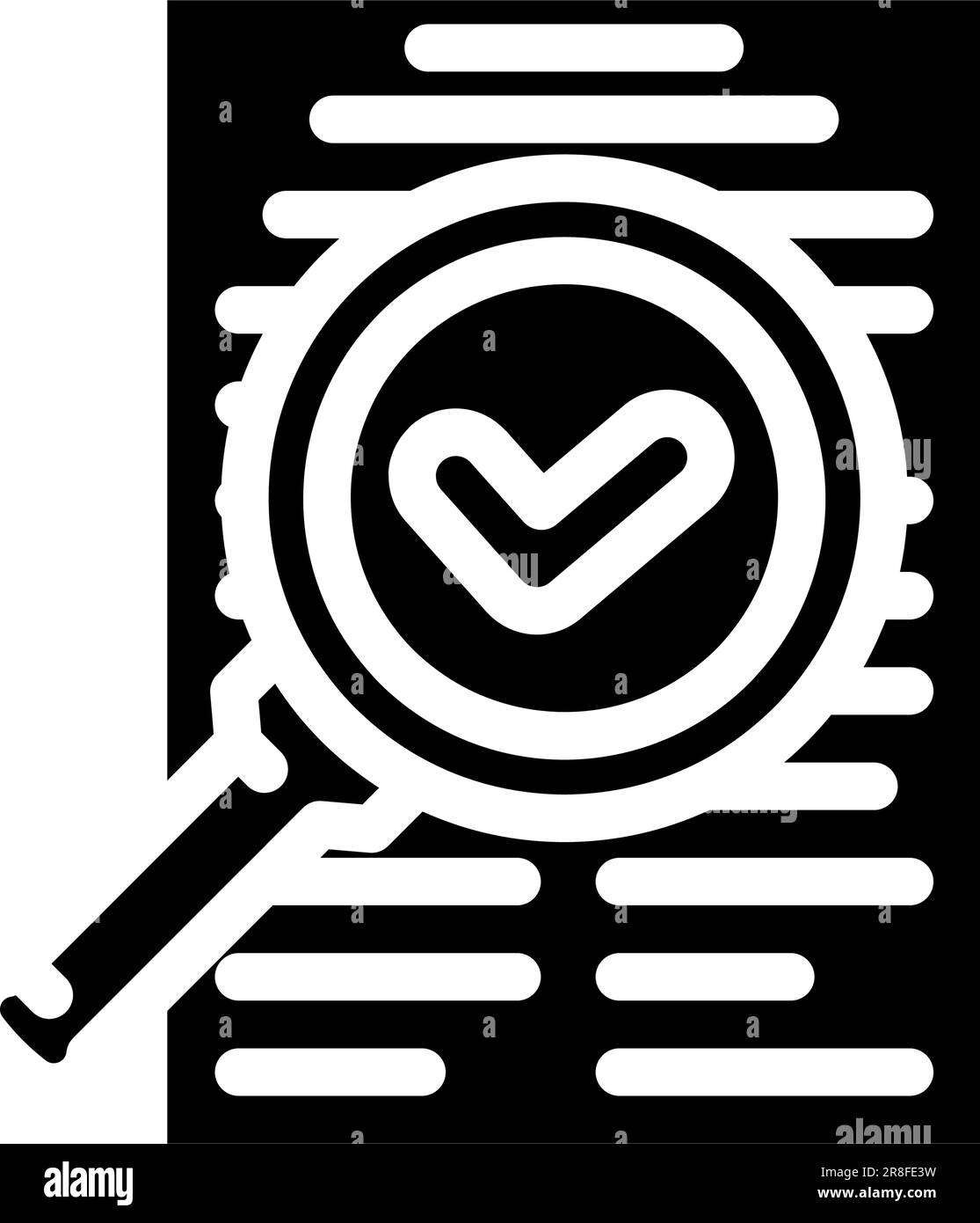 fact check news media glyph icon vector illustration Stock Vector Image ...