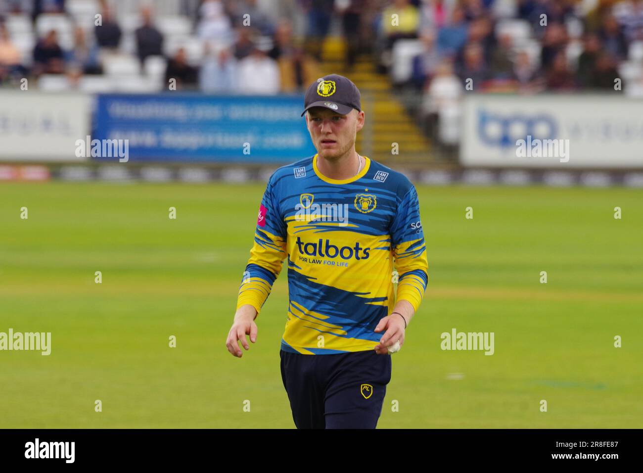 Chester le Street, 20 June 2023. Dan Mousley fielding for Birmingham ...