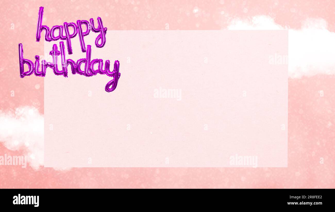 Happy birthday greetings with empty paper on bright backgrounds. Happy ...