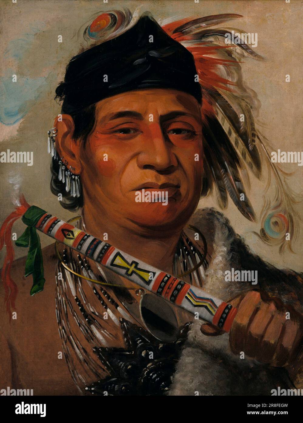 Mah-kée-mee-teuv, Grizzly Bear, Chief of the Tribe 1831 by George ...