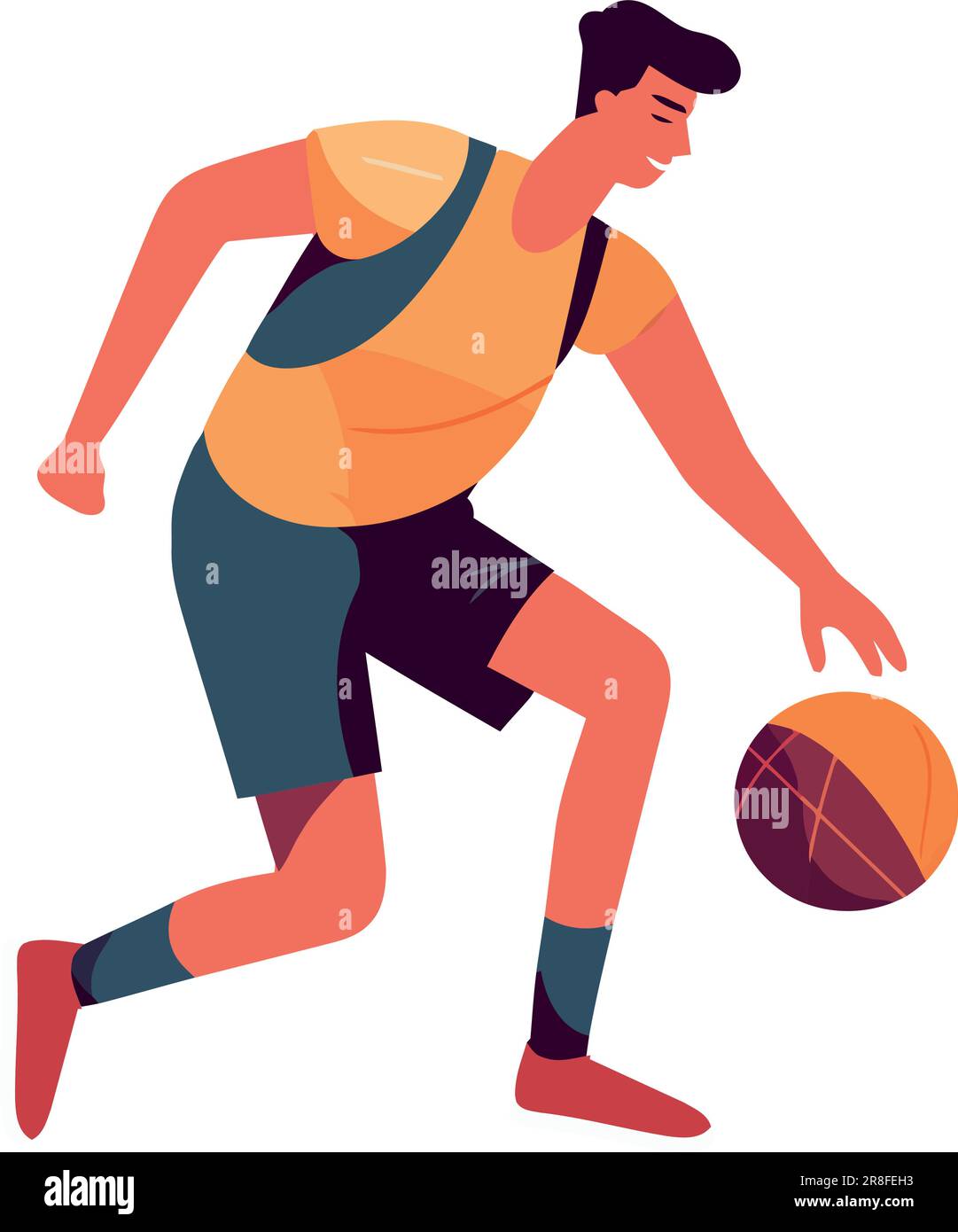 Man playing basketball in a competitive Stock Vector Image & Art - Alamy