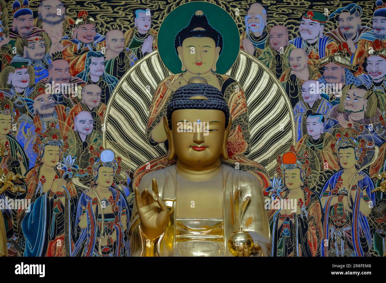 Busan, South Korea - May 30, 2023: Statue at Beomeosa Temple, it is a ...