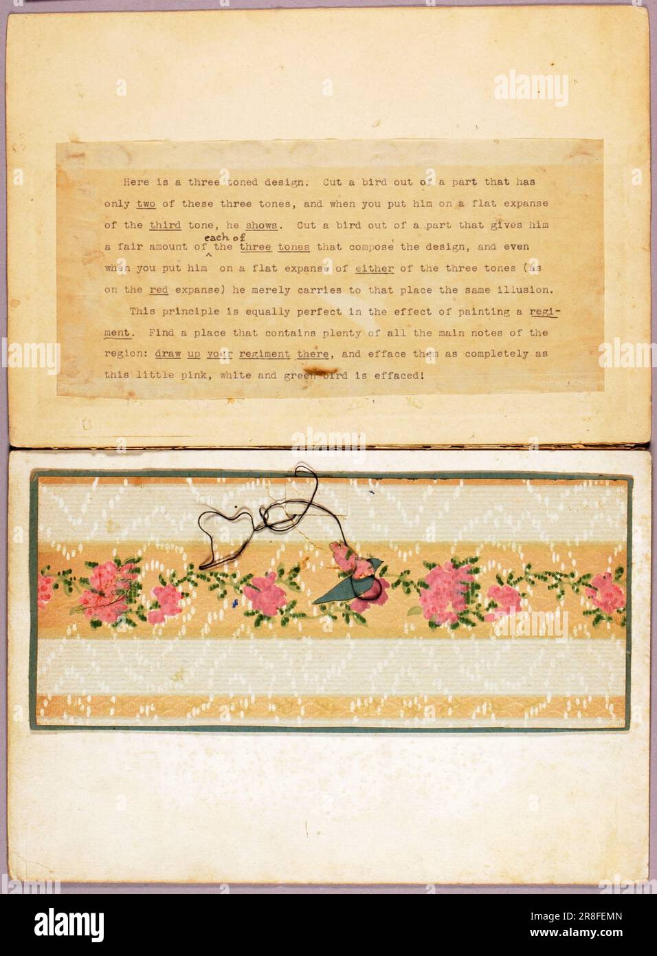 Three-toned Bird Design, study folder for book Concealing Coloration in ...