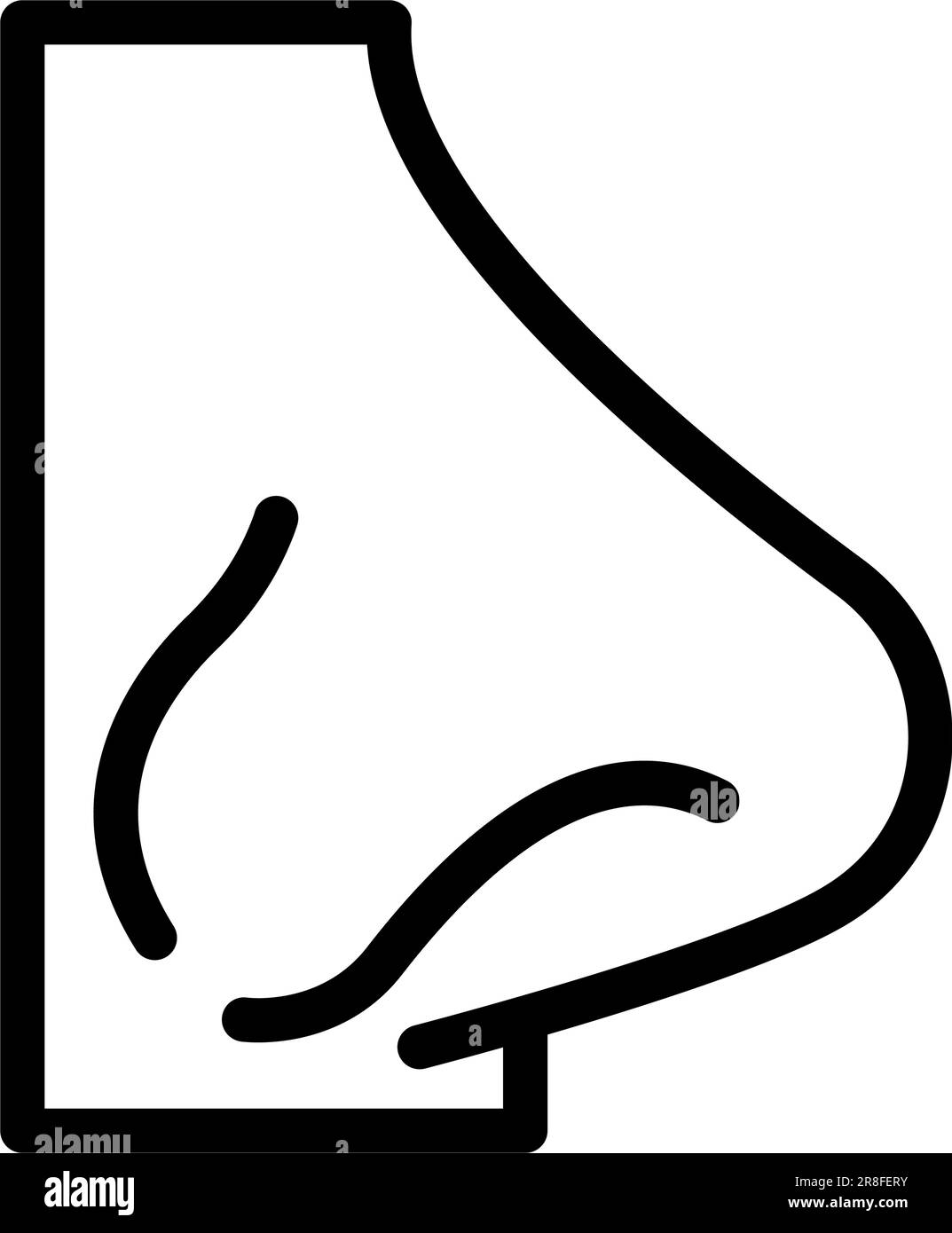 nose smell line icon vector illustration Stock Vector Image & Art - Alamy