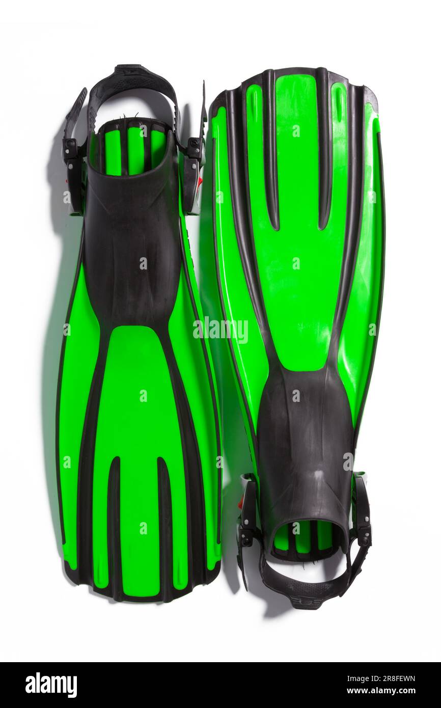 Two flippers for diving Stock Photo - Alamy