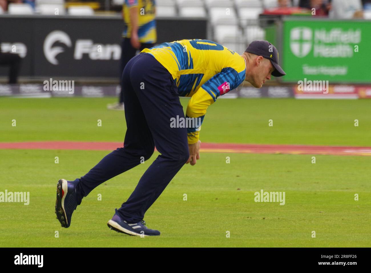 Chester le Street, 20 June 2023. Dan Mousley fielding for Birmingham ...
