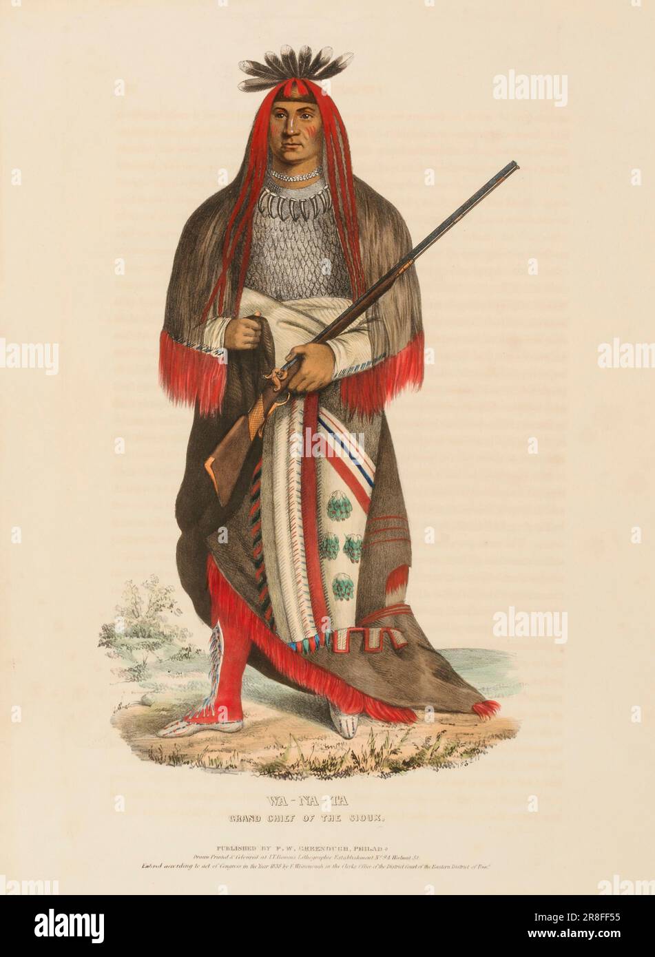 WA-NA-TA. GRAND CHIEF OF THE SIOUX, from History of the Indian Tribes ...