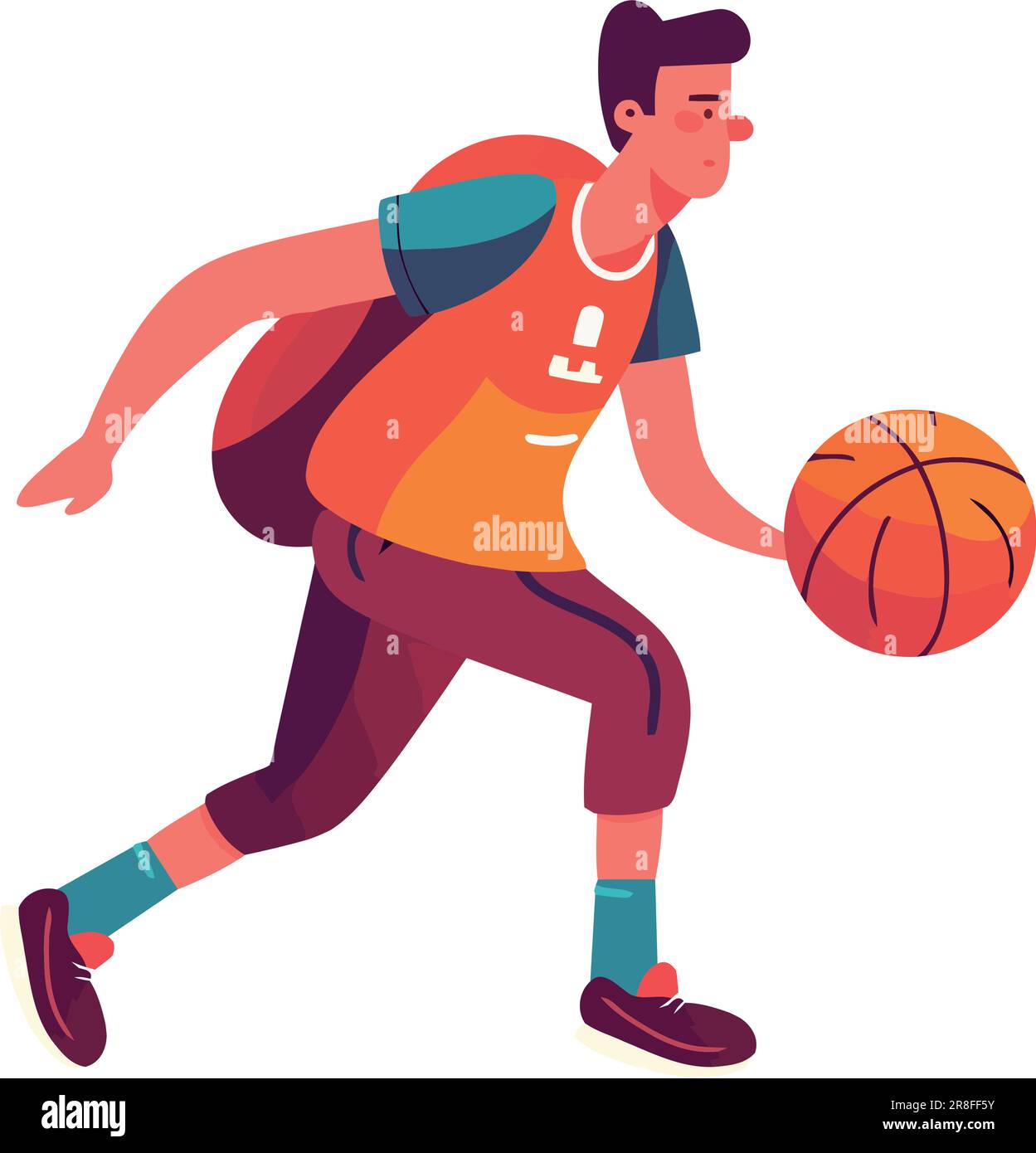 Athlete jumping success in Stock Vector Images - Alamy