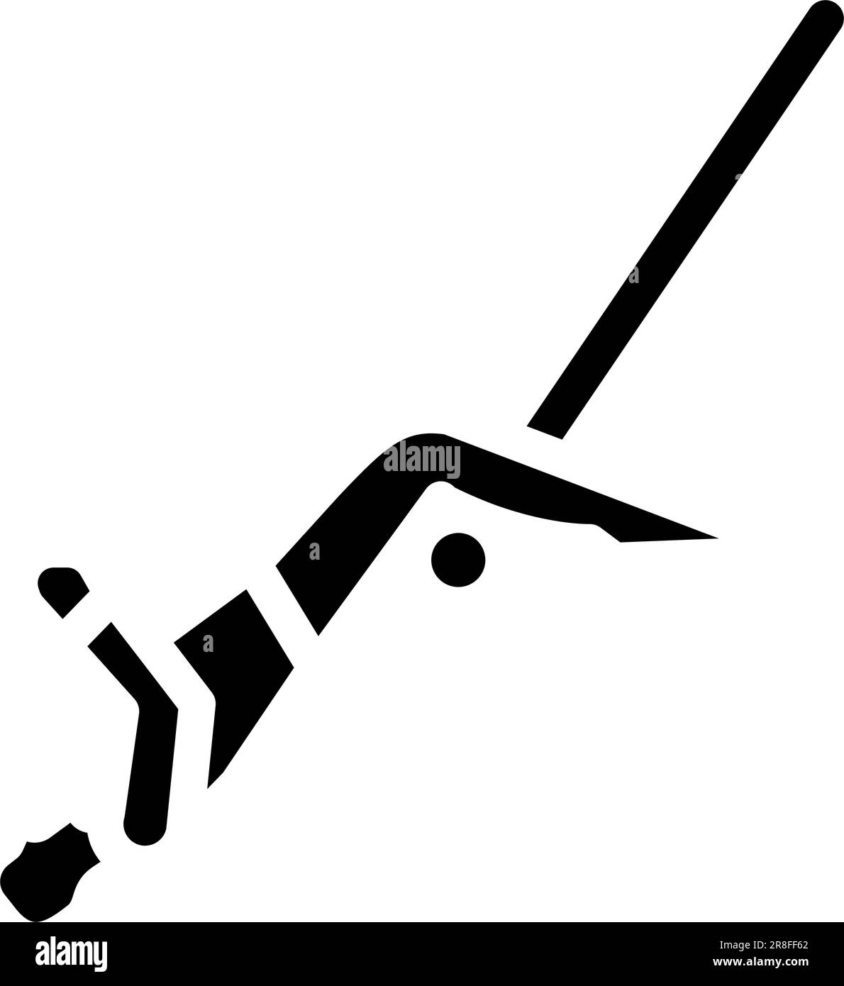 trapeze artist acrobat carnival show glyph icon vector illustration ...