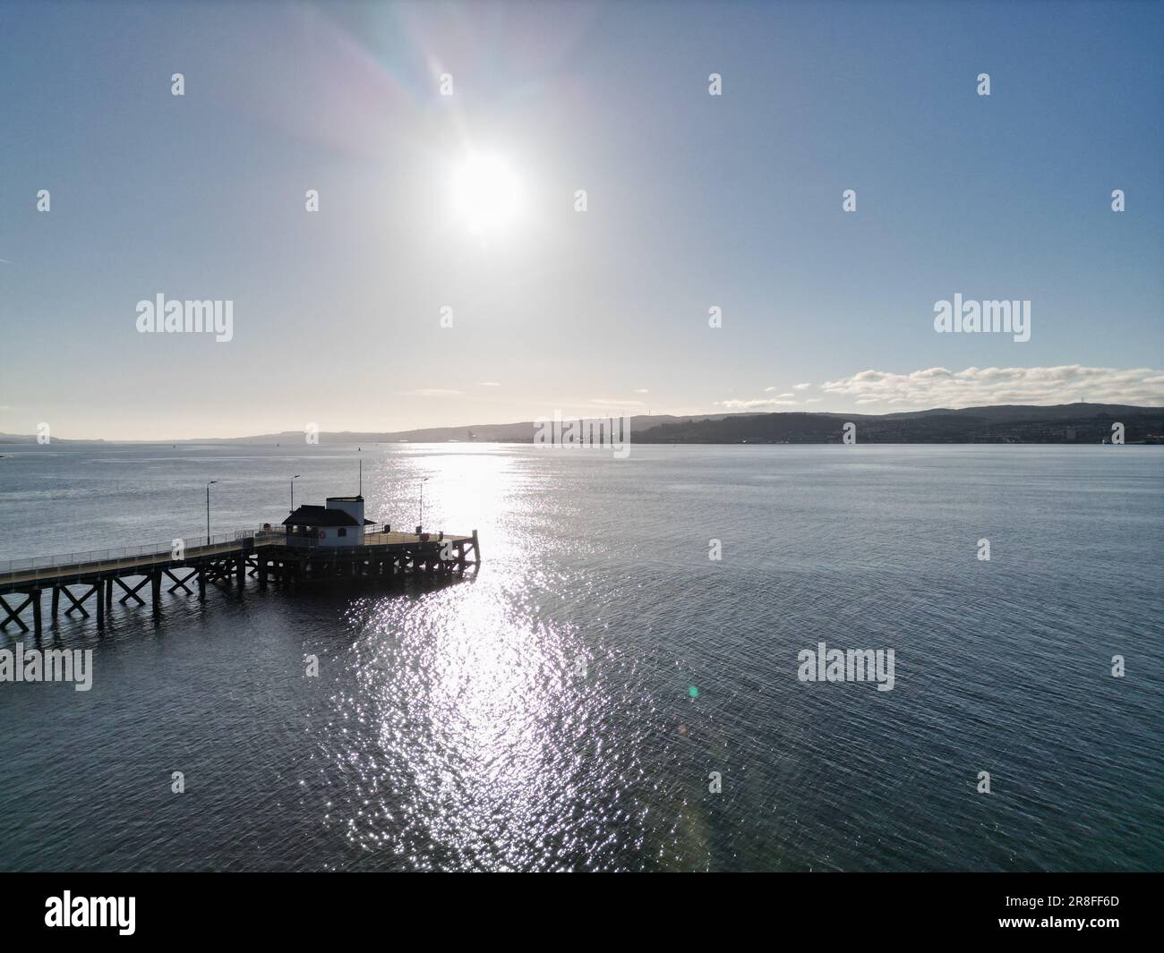 An aerial view of Kilcreggan Harbor in Scotland Stock Photo - Alamy