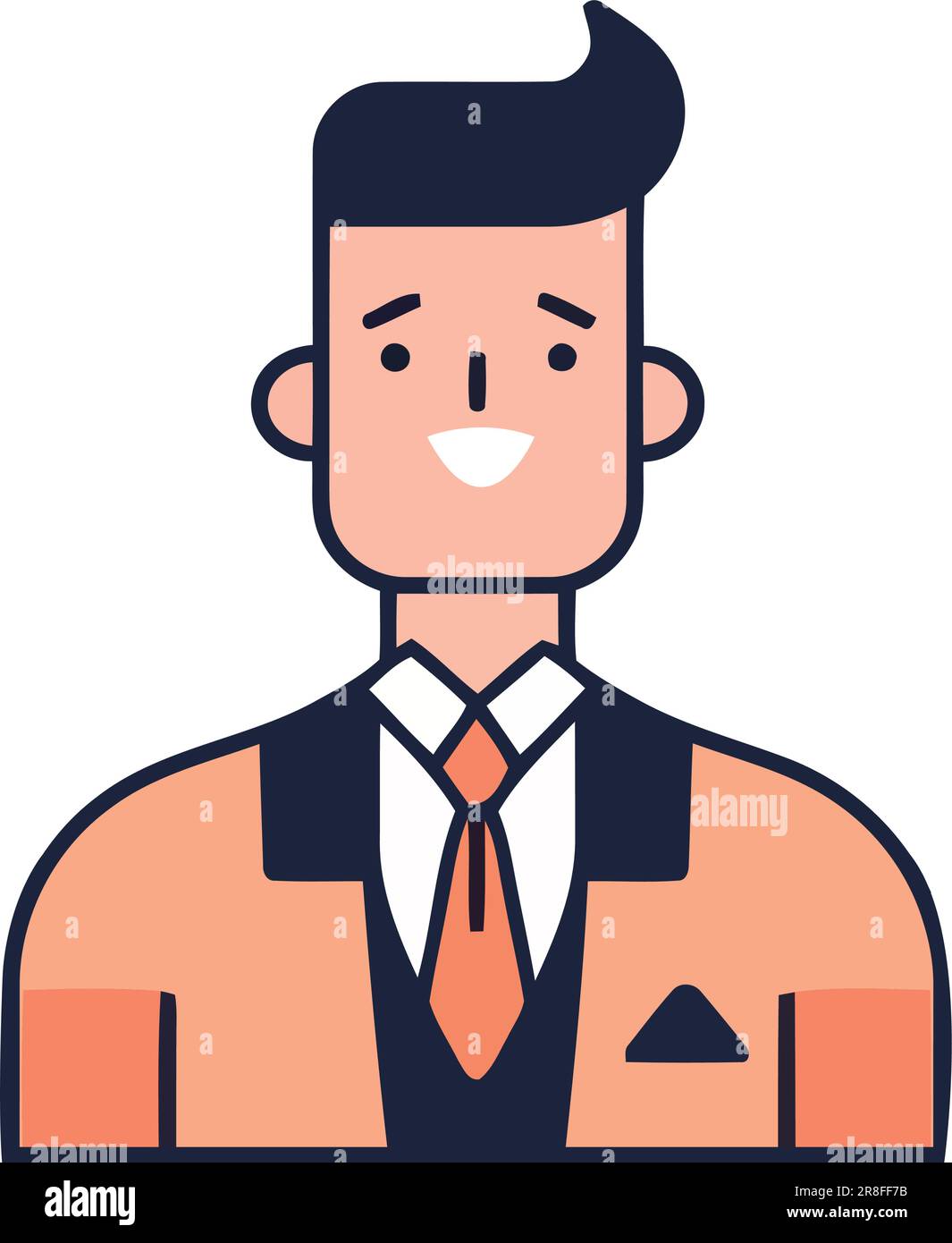 Successful businessman avatar smiling illustration Stock Vector Image ...