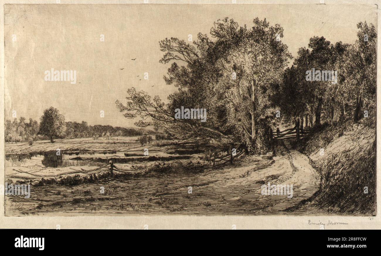 (The Road to the Farm) ca. 1875-1885 by Emily Kelley Moran, born Dublin ...