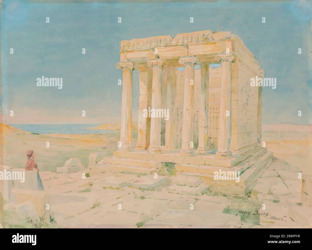 Temple of Nike Apteros n.d. by Henry Bacon, born Haverhill, MA 1839 ...