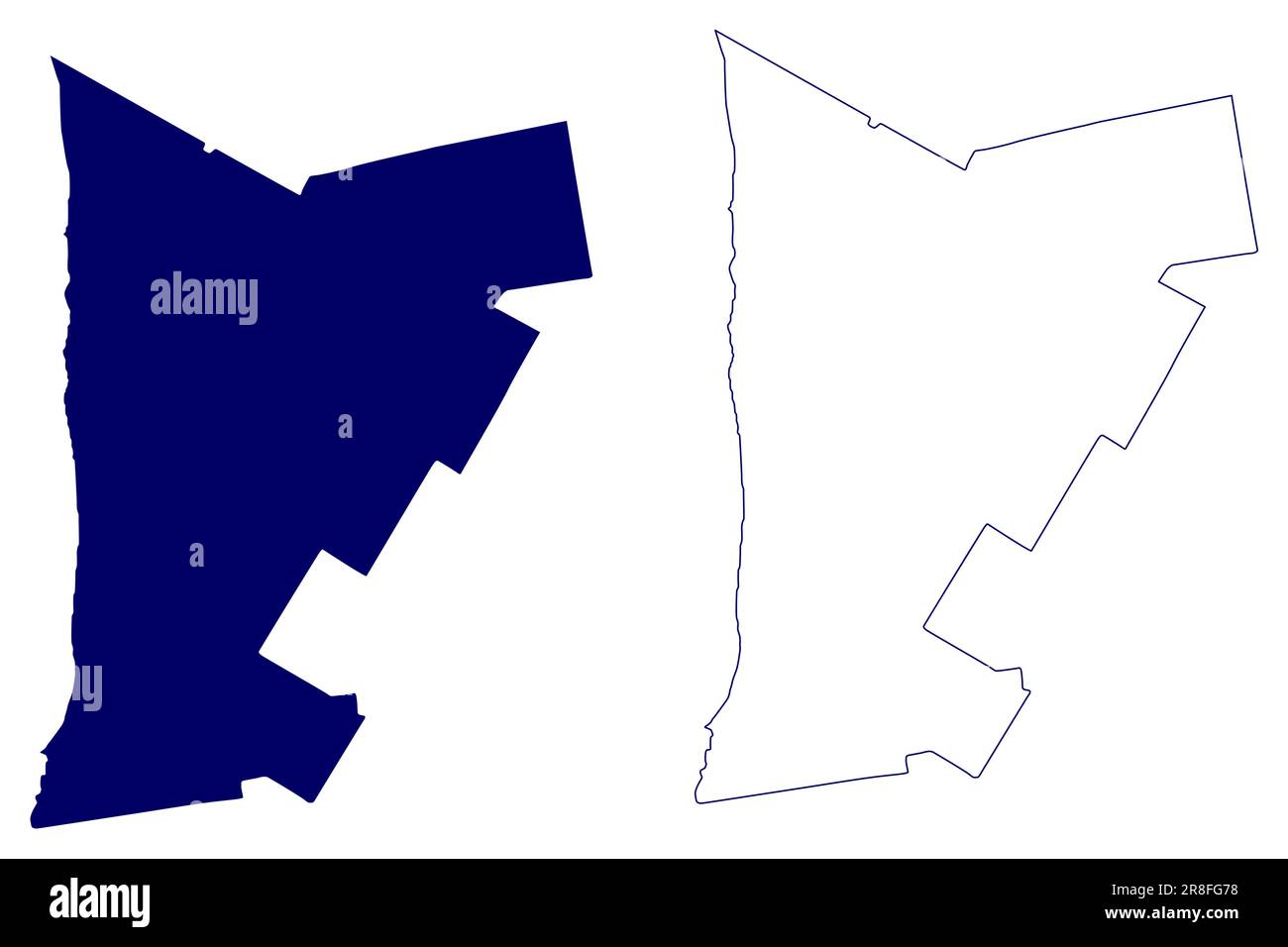 Huron County (Canada, Ontario Province, North America) map vector ...