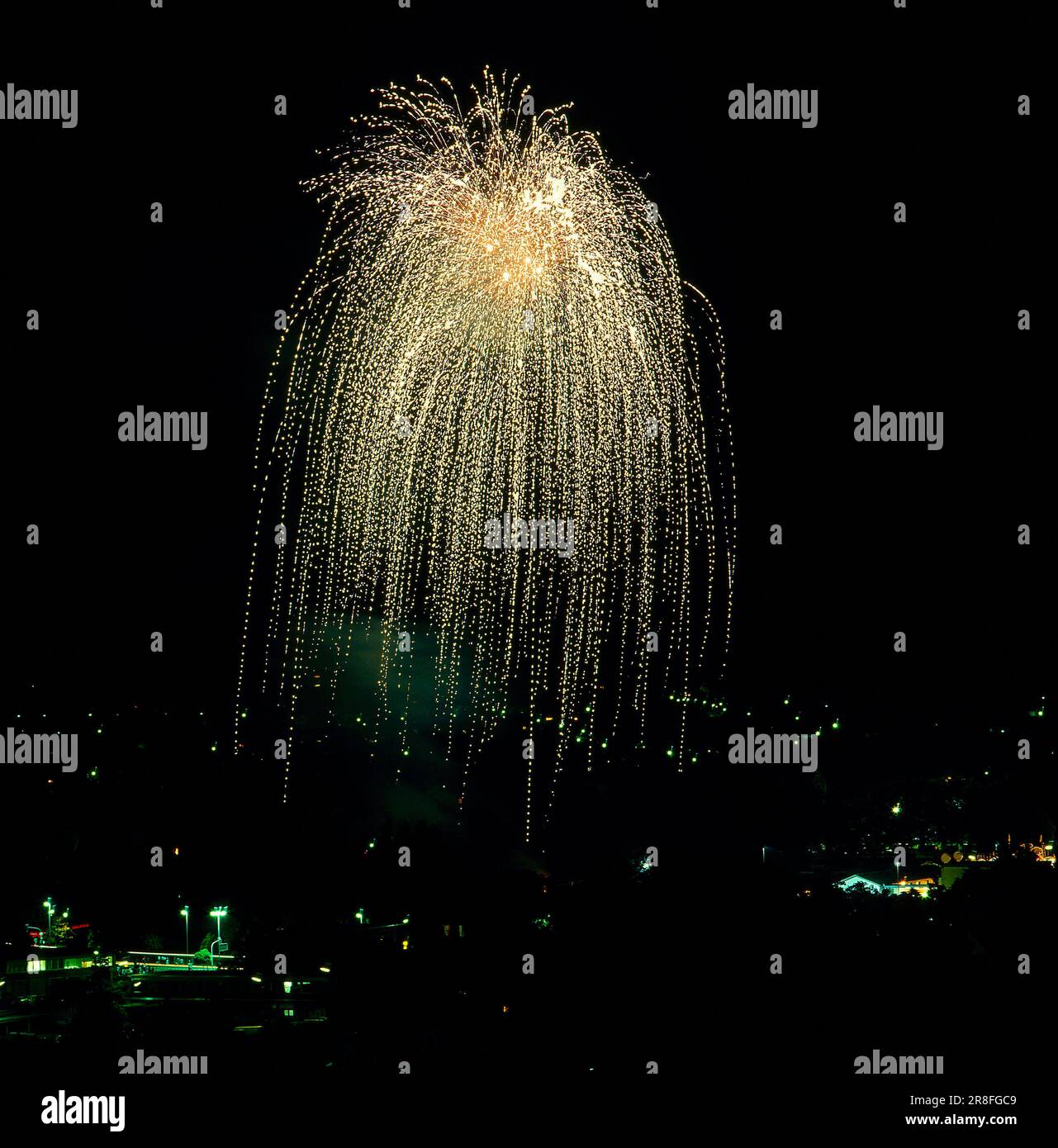 Fireworks in the night sky, night absorption, Fireworks in the night ...