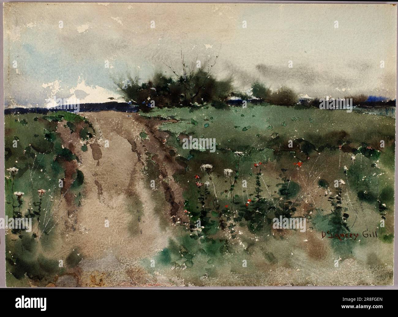 Landscape Sketch n.d. by De Lancey Gill, born Chester, SC 1859-died ...