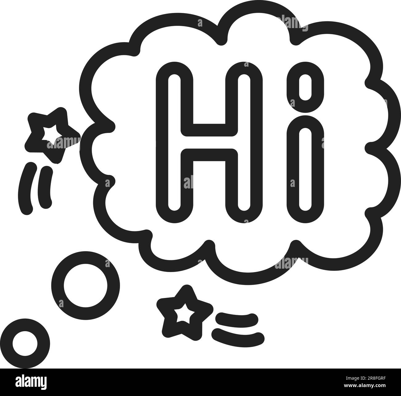 Hi Bubble Icon Image Stock Vector Image & Art - Alamy