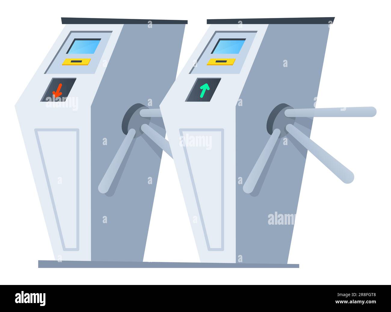 Turnstile in the subway - modern flat design style single isolated ...