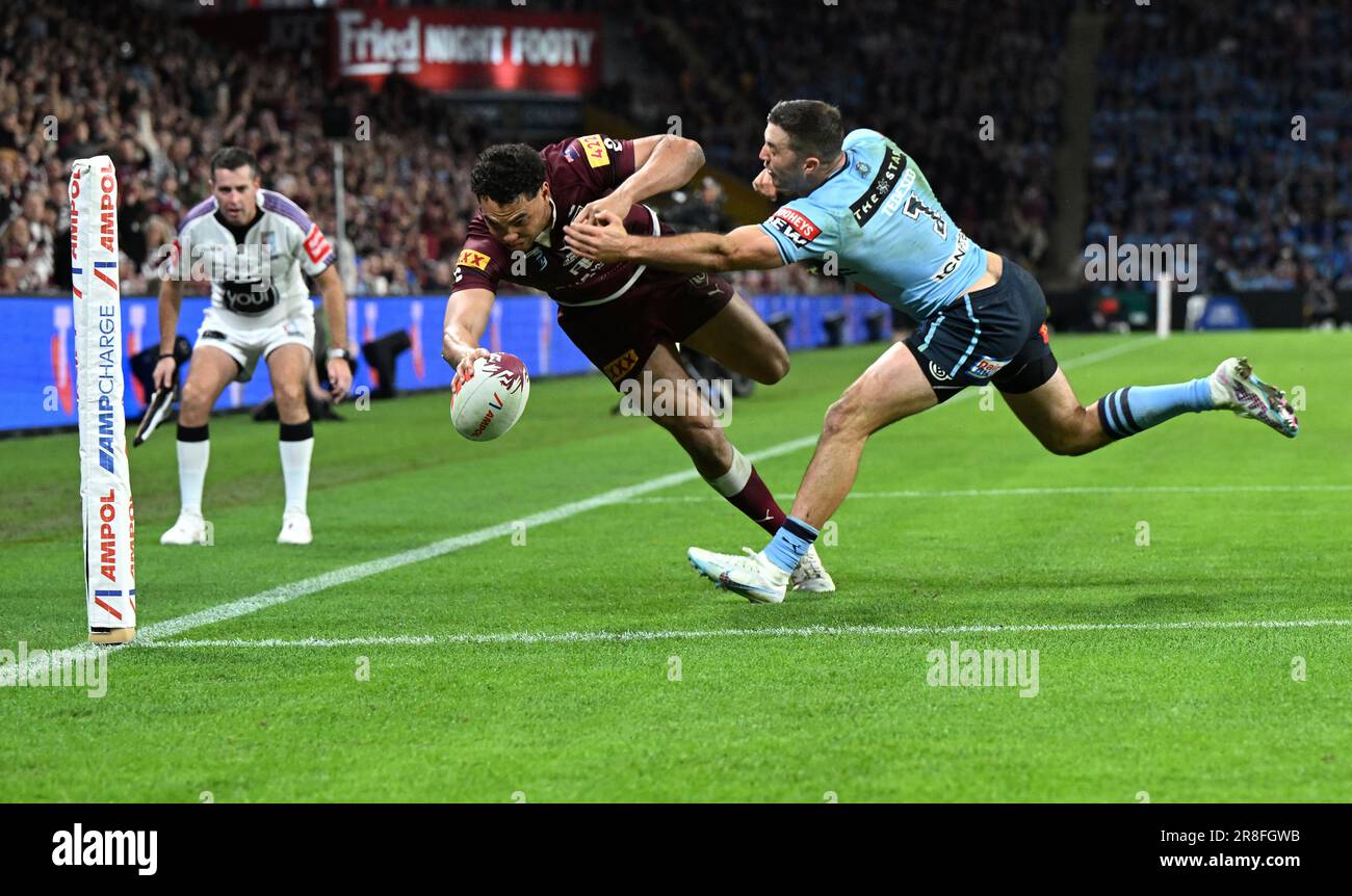 Brisbane, Australia. 21st June, 2023. Xavier Coates (left) of the ...