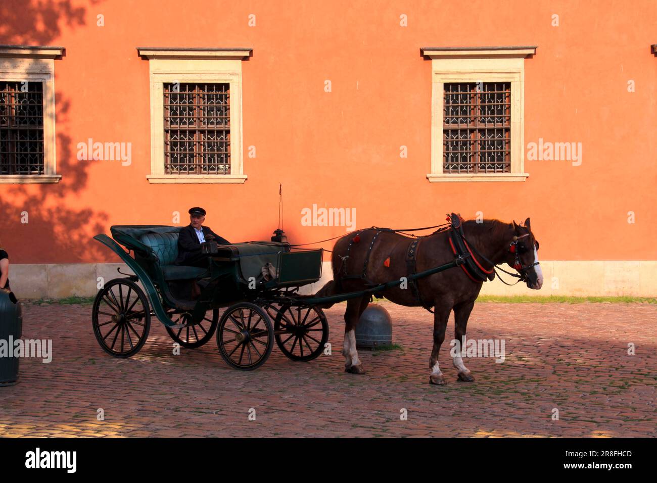 A tourist coach in Warsaw waiting for customers Poland Stock Photo - Alamy
