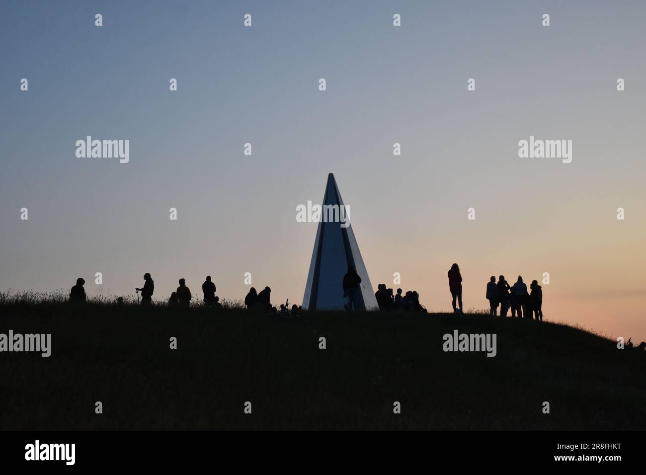 Milton Keynes, UK. 21st June, 2023. A crowd gathered to watch the ...
