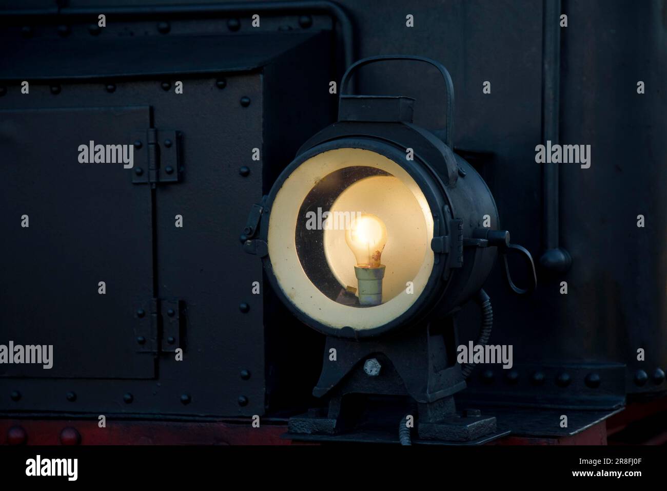 Lamp of a steam locomotive Stock Photo - Alamy