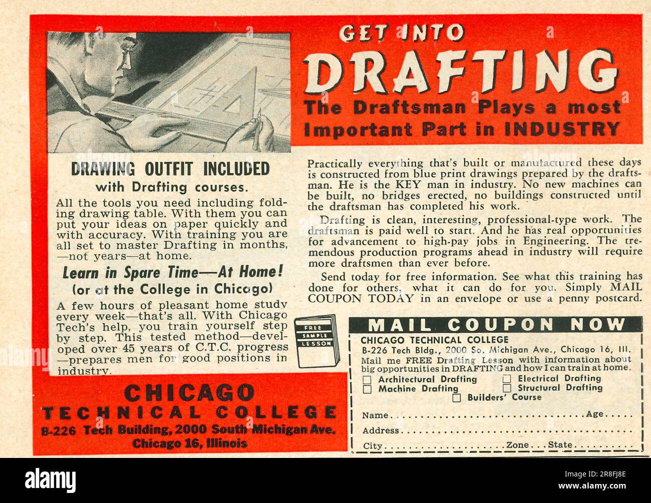 Get into drafting - drftsman courses Chicago technical college advert ...