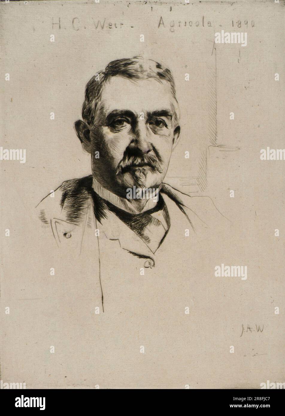 Portrait of Colonel H.C. Weir (Agricola) 1890 by J. Alden Weir, born ...