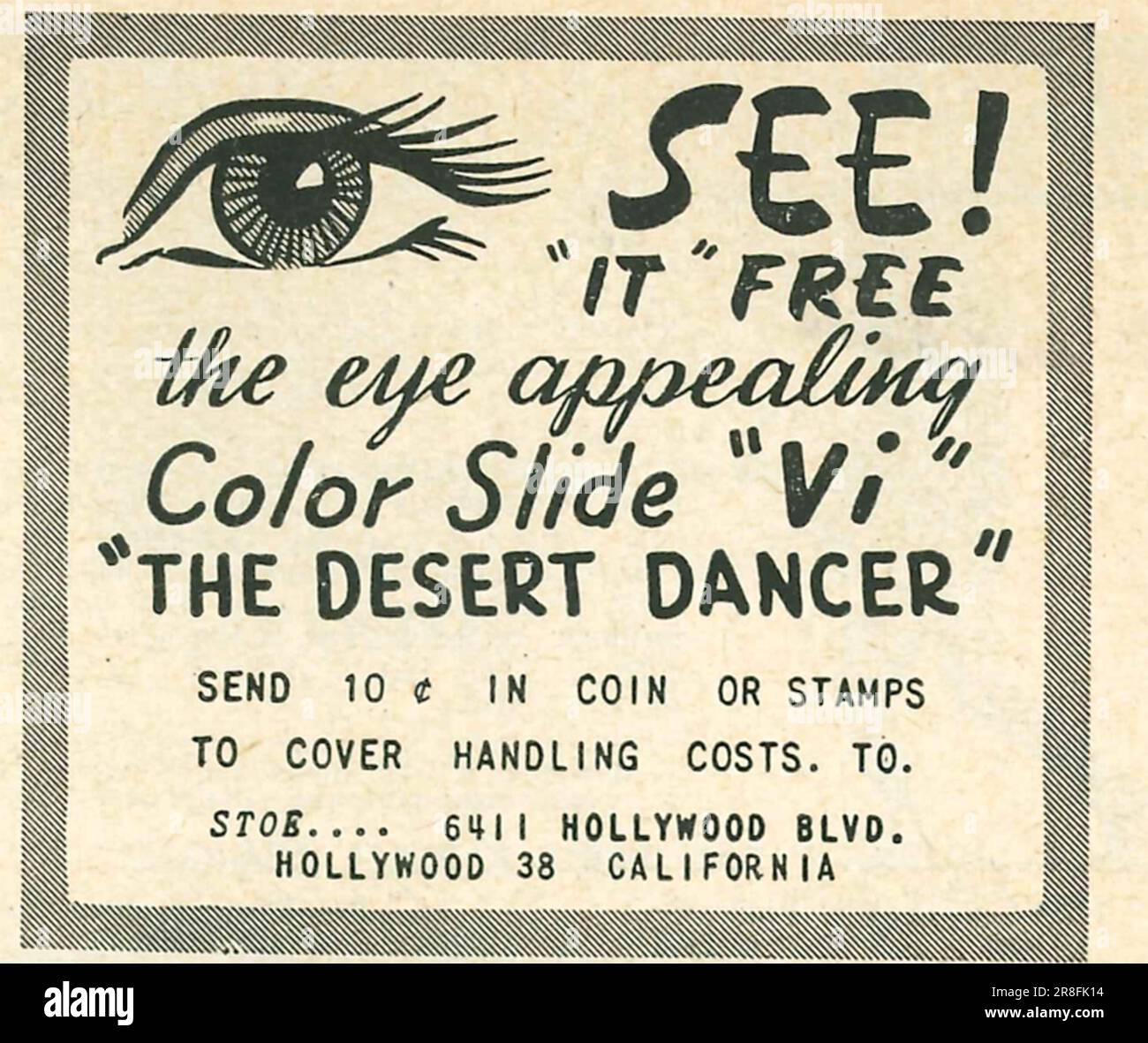 Color slide Vi - The Desert Dancer, send 10 c, made in Hollywood ...