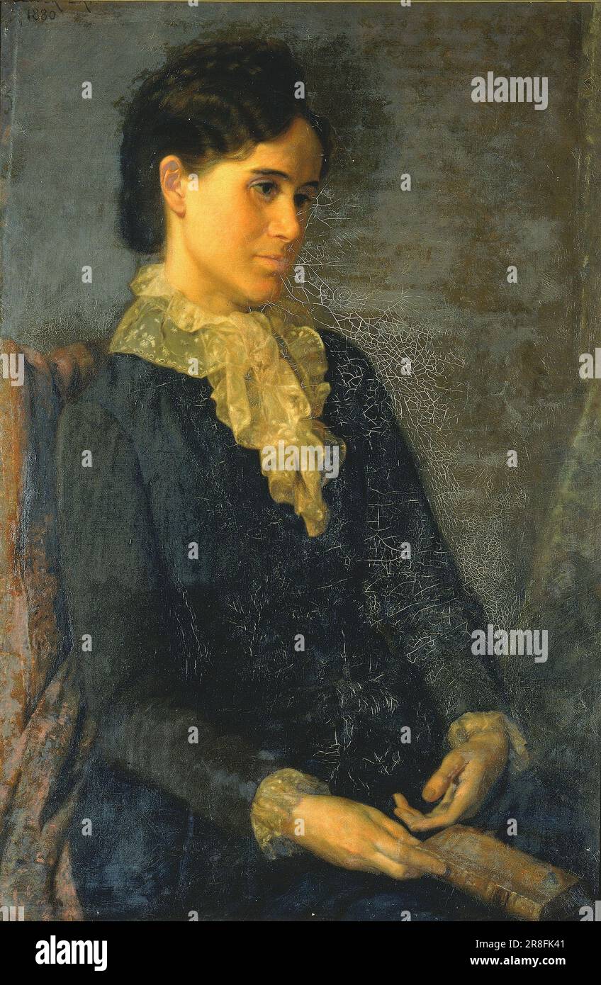 Hester Marian Wait Lay, Portrait of the Artist's Wife 1880 by Oliver ...