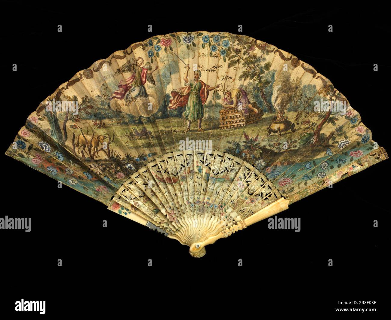 Fan 1750-1800 by Unidentified (Dutch Stock Photo - Alamy