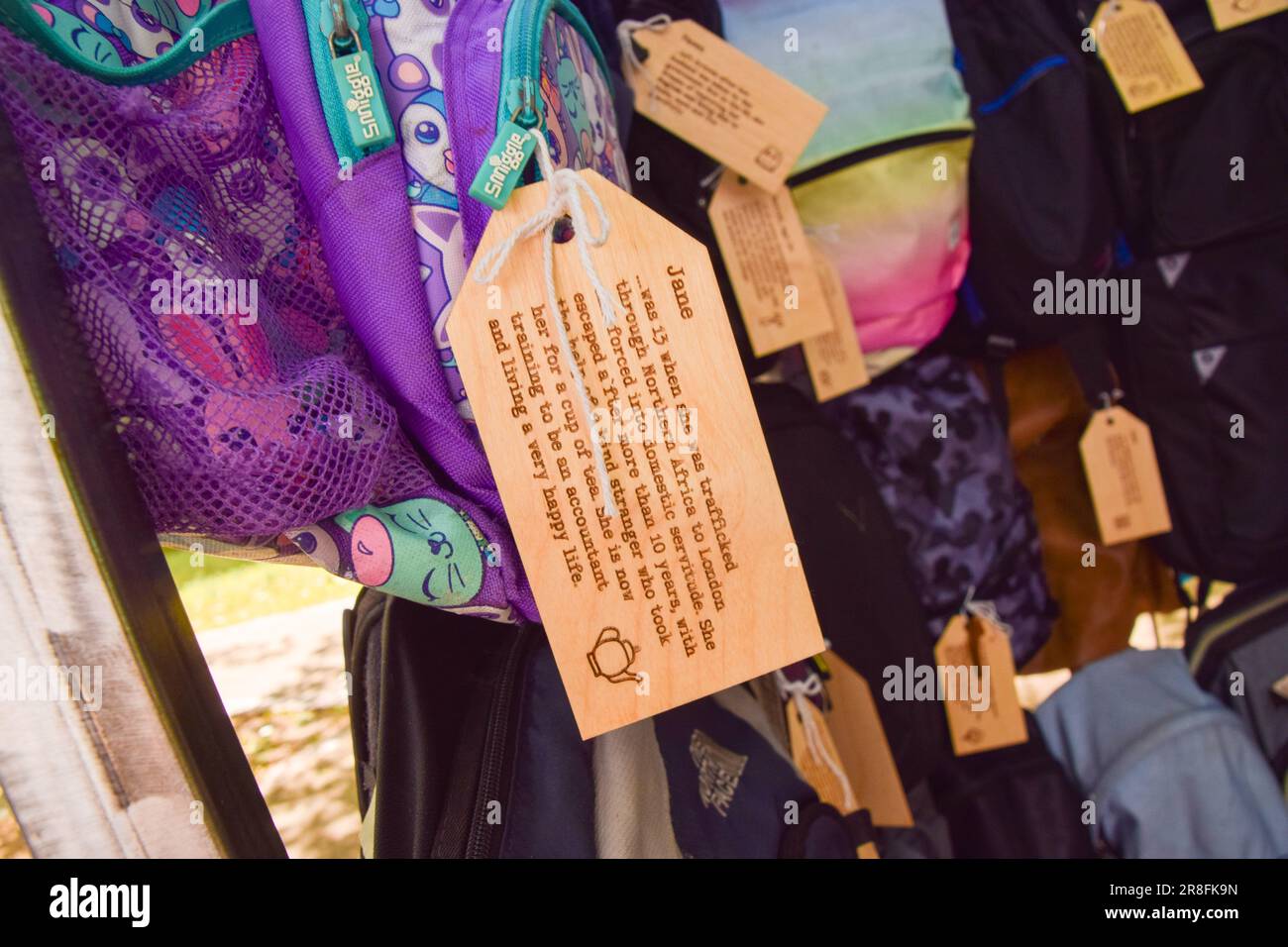 London, England, UK. 21st June, 2023. Bags Of Hope installation from ...