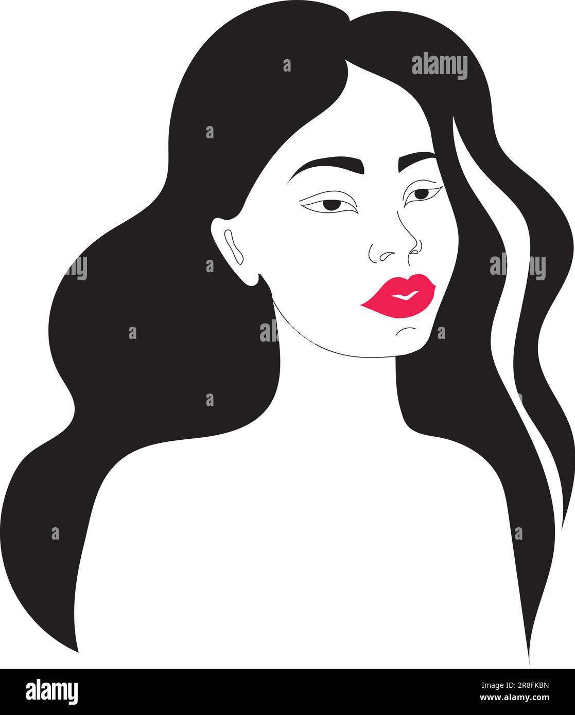 Beautiful Woman Face Stock Vector Image And Art Alamy