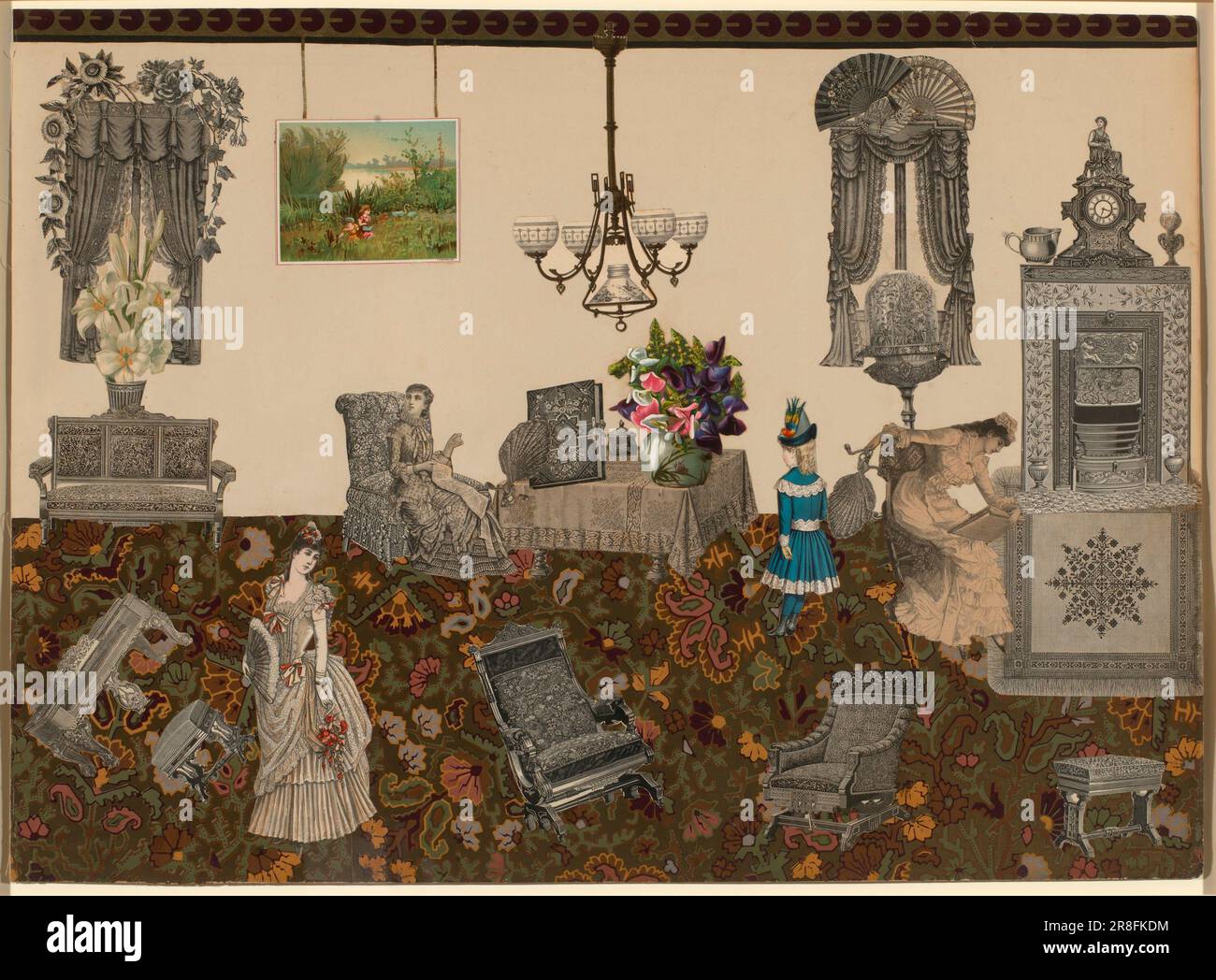 Untitled (Victorian Collage) 1880-1890 by Unidentified, active 1880-1890 Stock Photo - Alamy