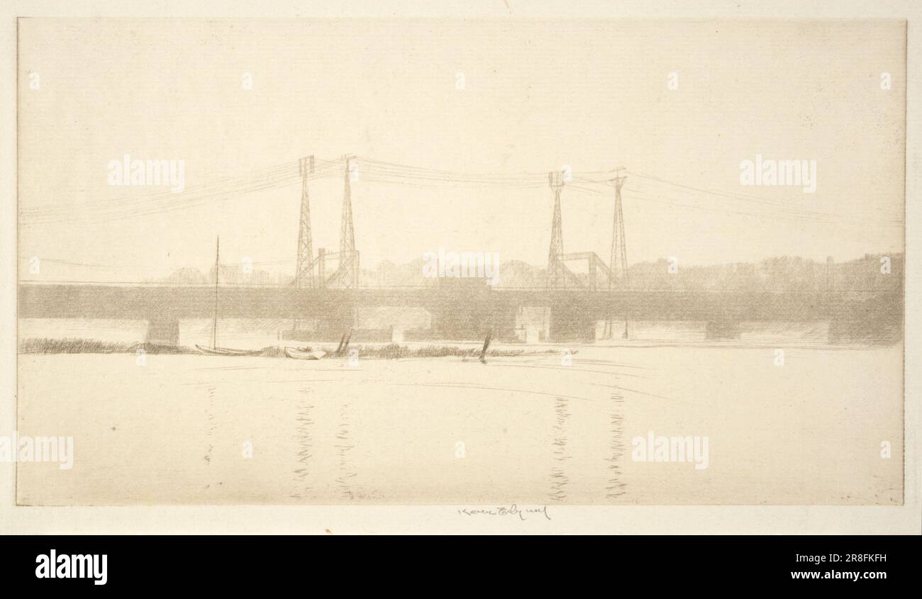 The Railroad Bridge 1913 by Kerr Eby, born Tokyo, Japan 1889-died ...