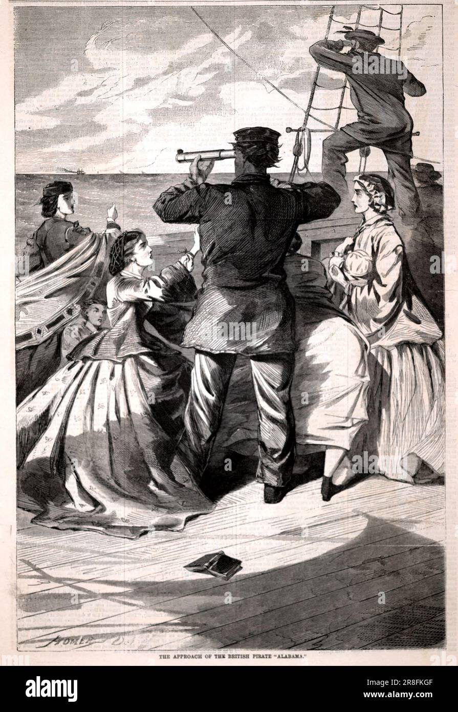 The Approach of the British Pirate "Alabama", from Harper's Weekly ...