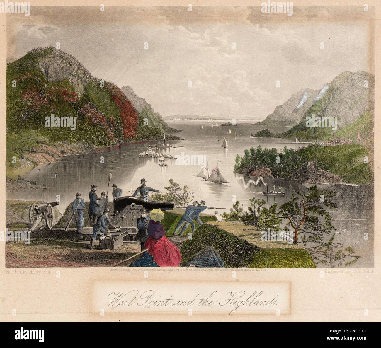 West Point and the Highlands 1869 by Samuel Valentine Hunt, born ...