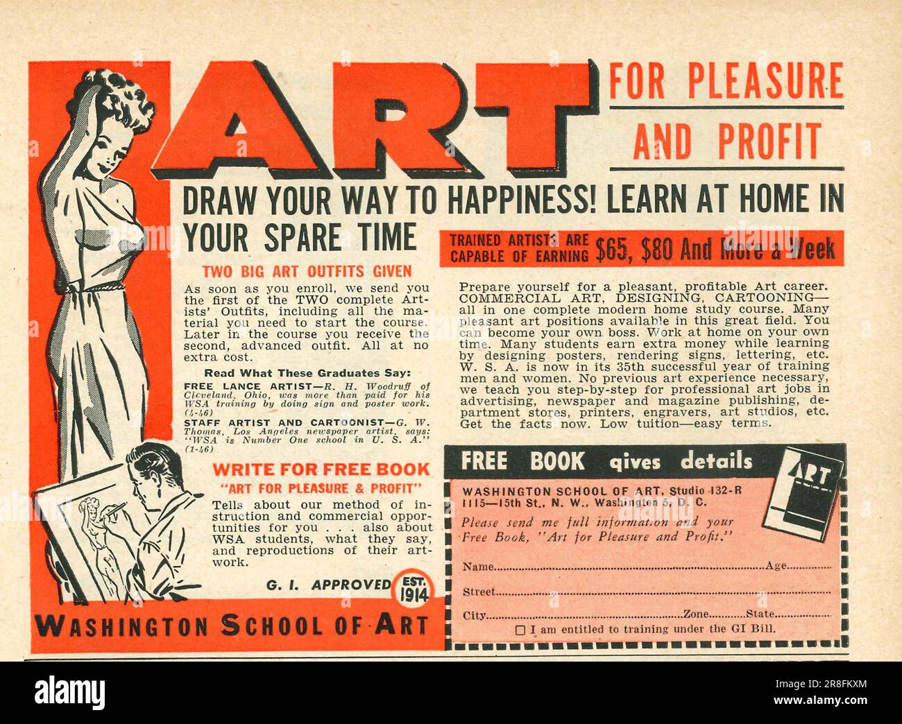 Art for pleaure and profit - artist training- Washington school of art ...