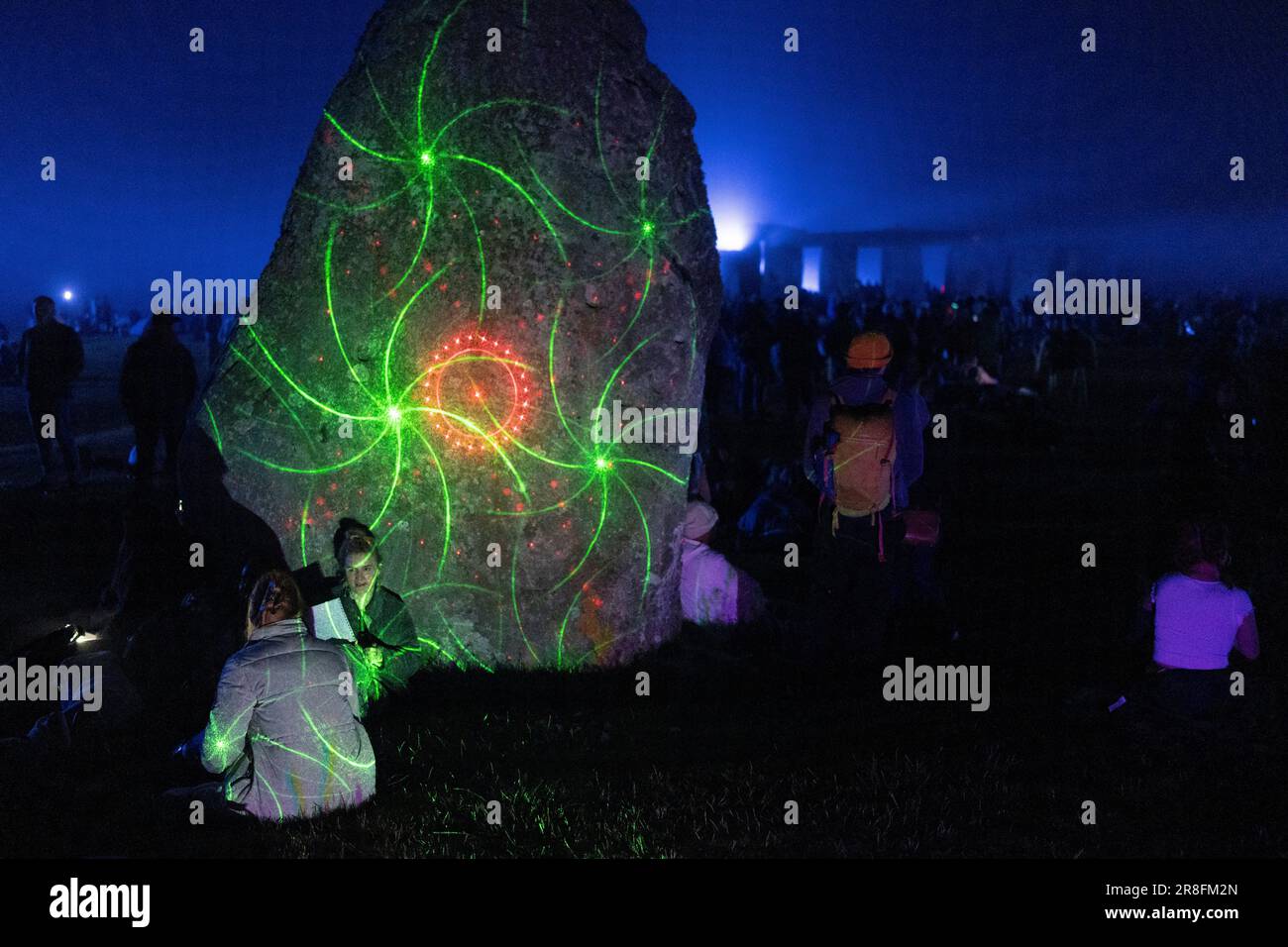 Spiritually-minded revellers celebrate the summer Solstice (mid-summer ...