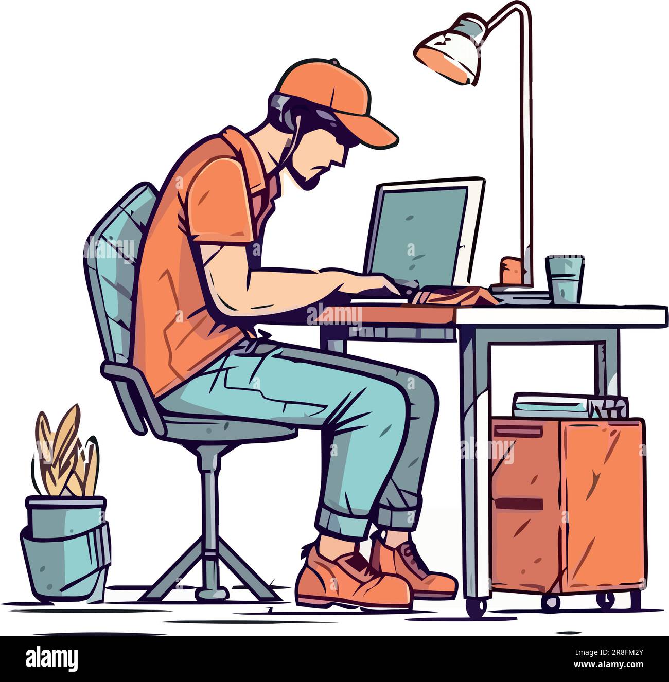 Computer programmer one person Stock Vector Images - Alamy