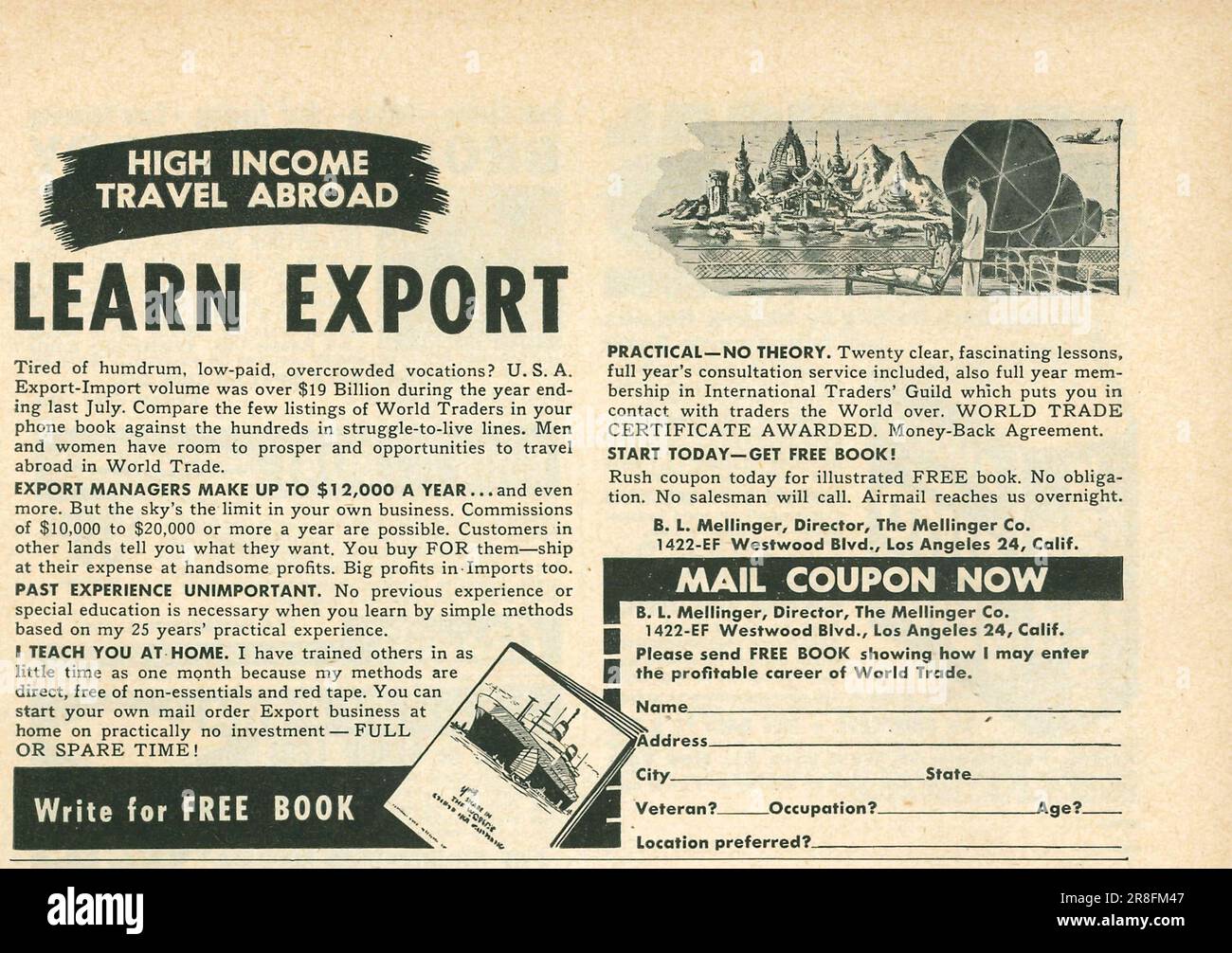 Learn export trading lessons advert in Popular Science magazine, USA ...