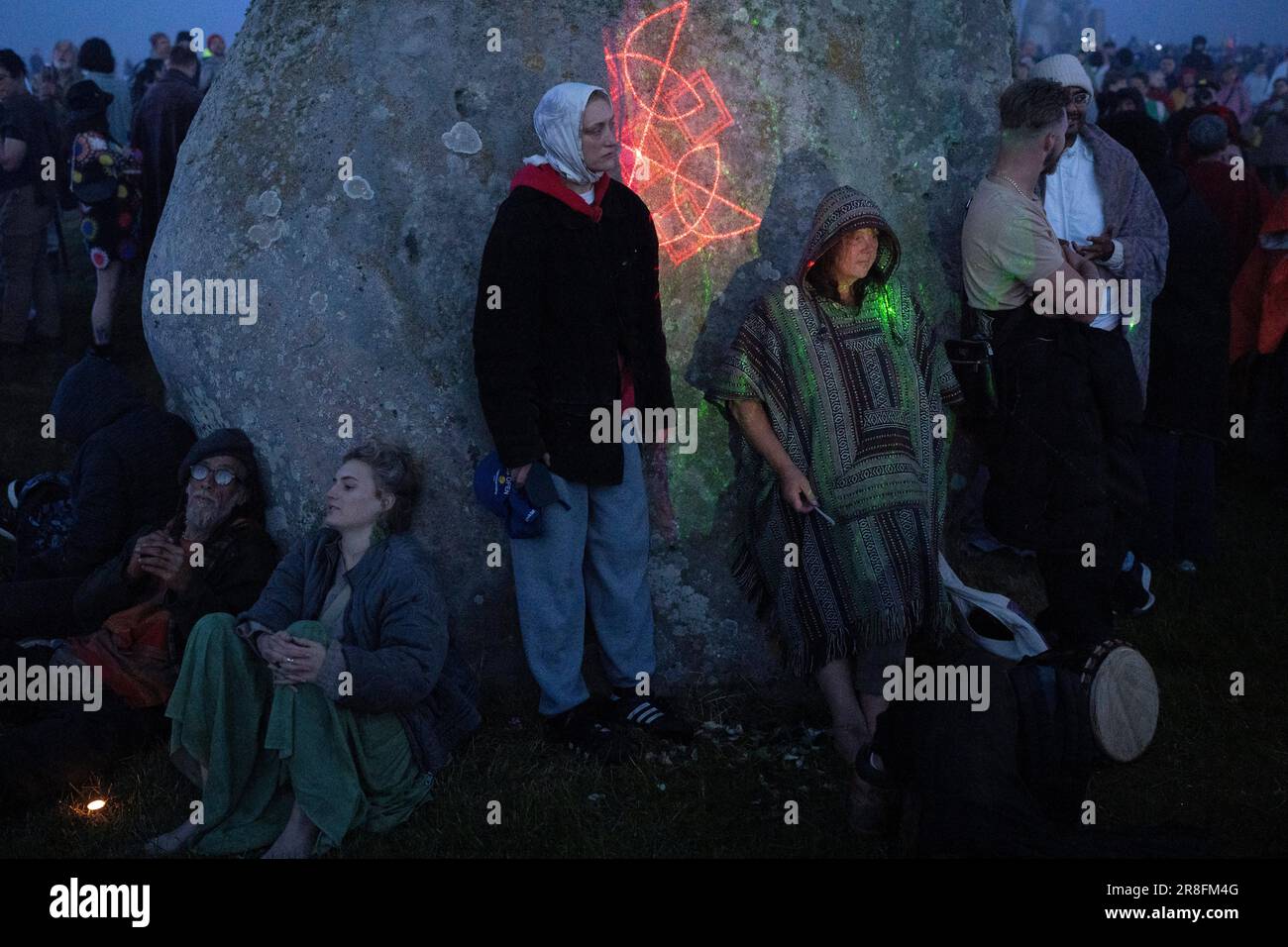 Spiritually-minded revellers celebrate the summer Solstice (mid-summer ...