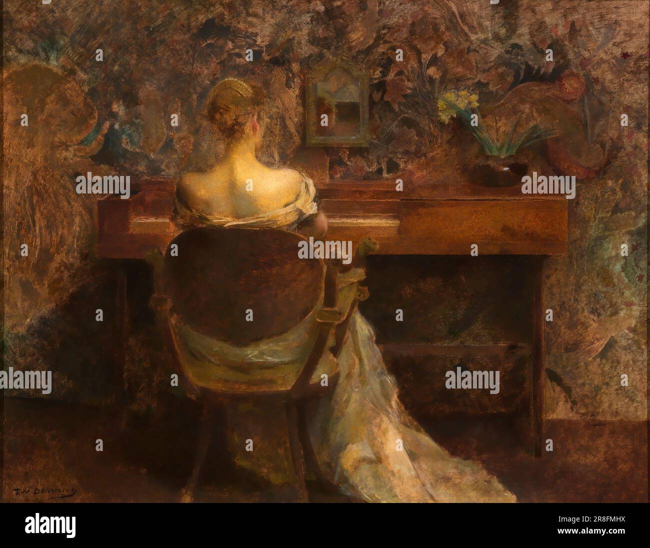 The Spinet ca. 1902 by Thomas Wilmer Dewing, born Boston, MA 1851-died ...