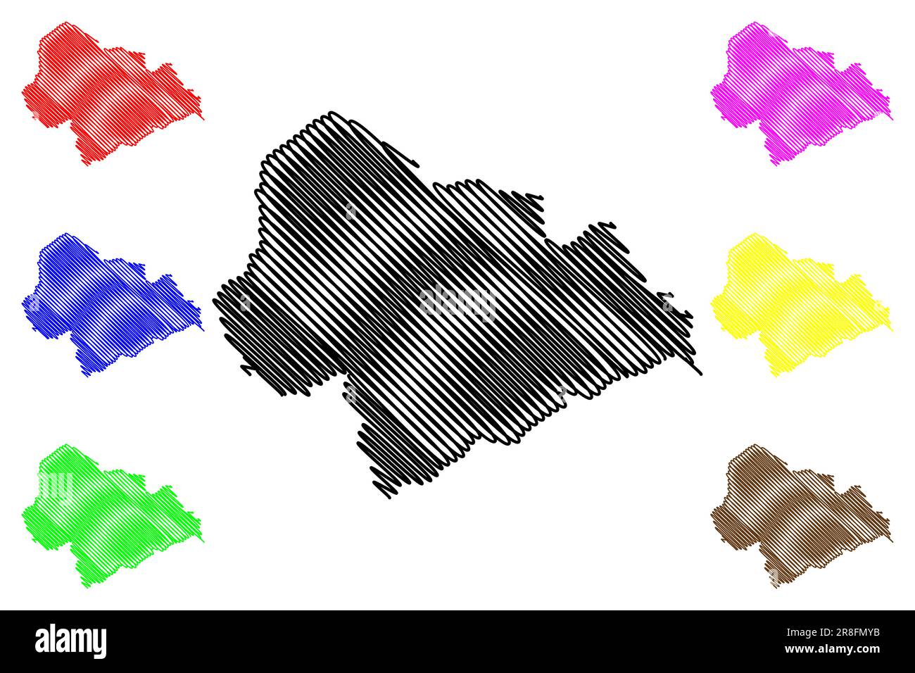 Calderdale vector map hi-res stock photography and images - Alamy